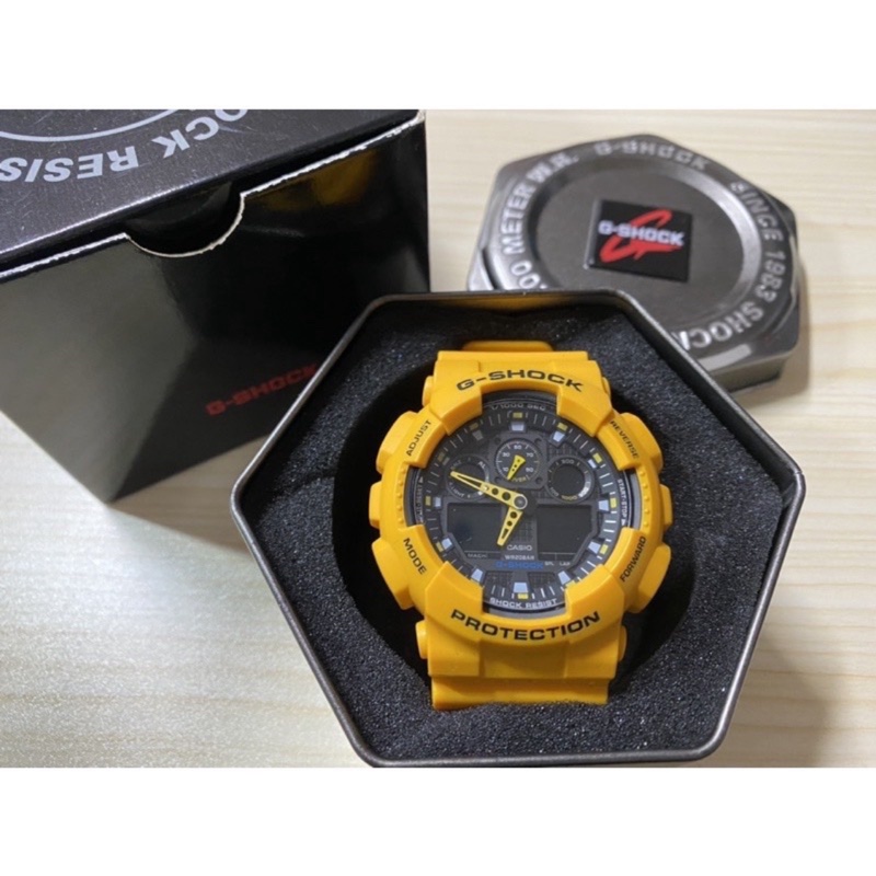 G-Shock 黃色 GA100A 9ADR CASIO 二手 卡西歐G-shock 大黃蜂｜PopChill 拍拍圈