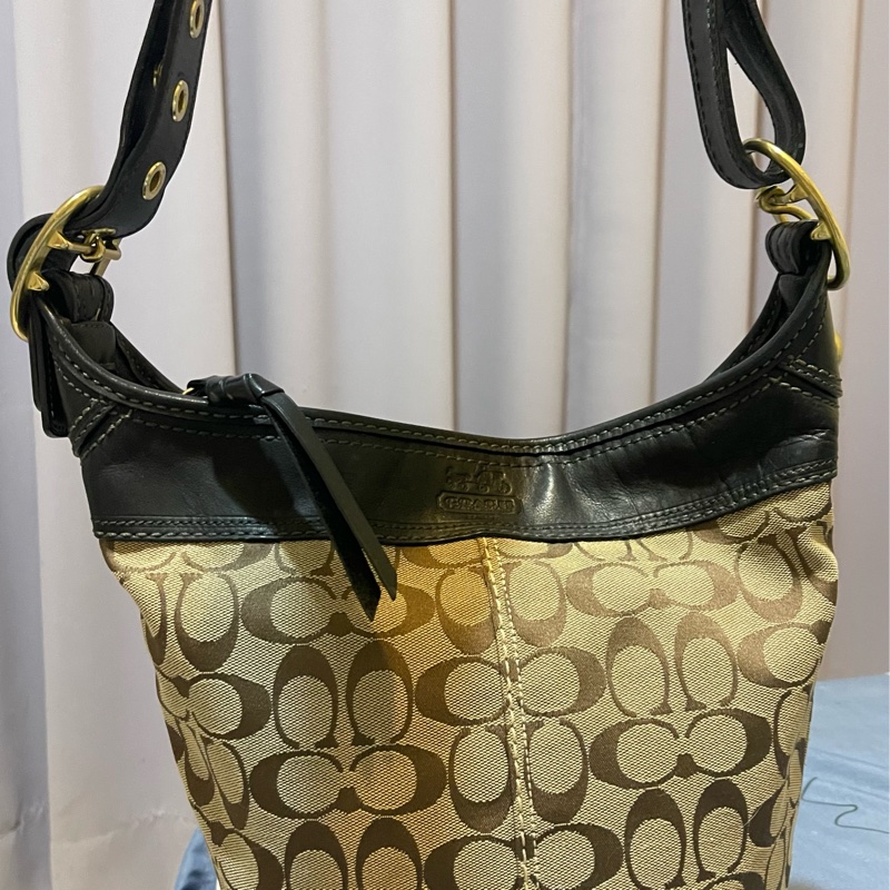 COACH 蔻馳 H0793-11437 CC紋斜背水桶包 手提包 肩背包｜PopChill 拍拍圈