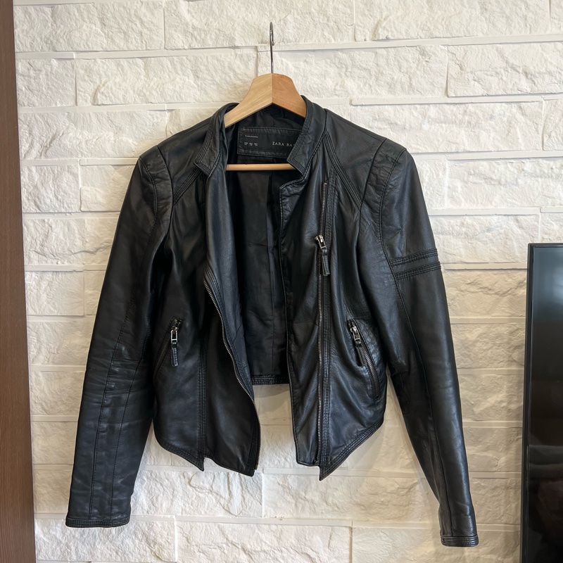 ZARA Basic真皮皮衣外套｜PopChill 拍拍圈