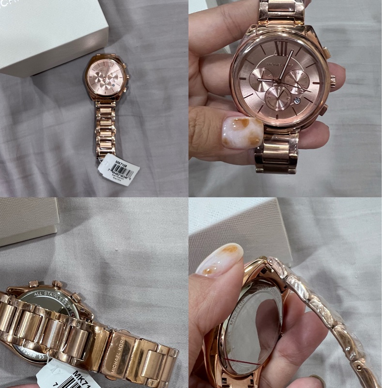 MK7108玫瑰金三眼錶｜PopChill 拍拍圈