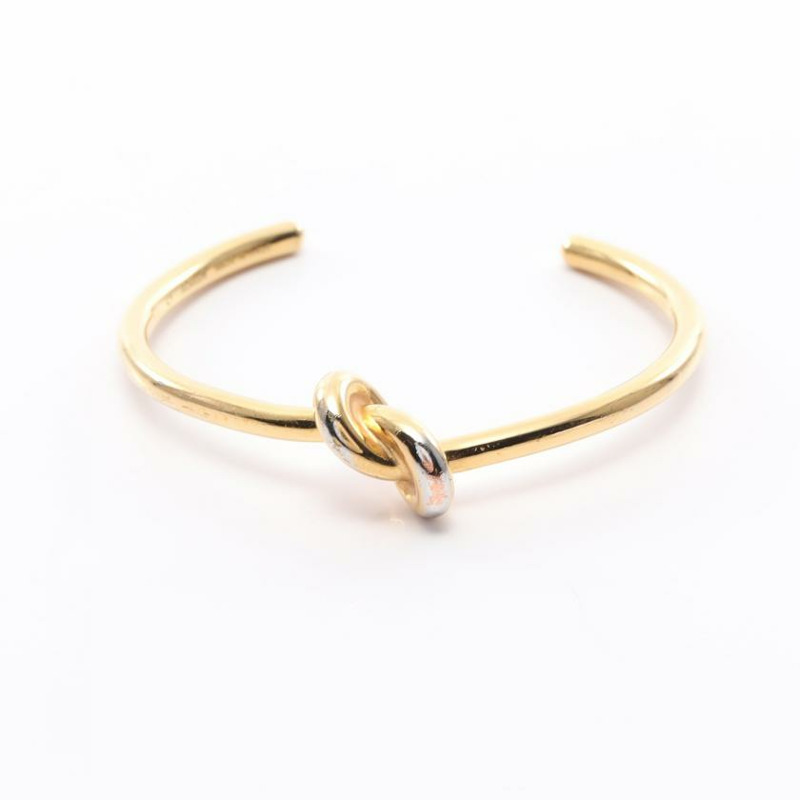 【日本直送】 中古CELINE 9成新 Knot extra-thin 手鍊手環 鍍金 金色｜PopChill 拍拍圈