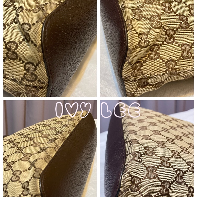 Gucci 古馳 115003 咖啡色滿版GG帆布肩背袋 單肩包 手提包 精品包 二手正品｜PopChill 拍拍圈