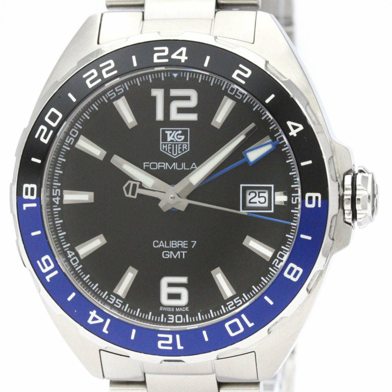 【日本直送】拋光 TAG HEUER Fomula 1 Calibre 7 GMT 鋼製自動腕錶 WAZ211A BF549404 ...