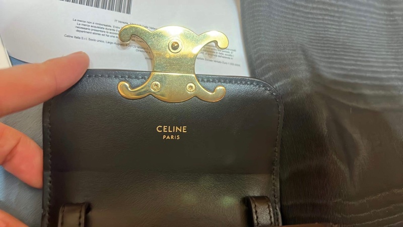 全新Celine mini Triomphe 凱旋門黑金Lisa同款小包｜PopChill 拍拍圈