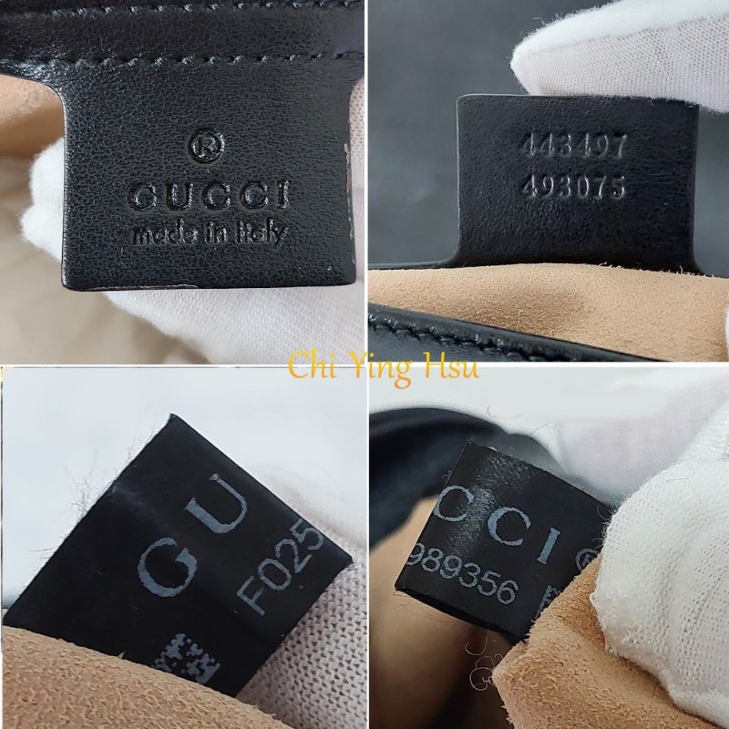 Gucci Marmont 🎀現貨實拍 🎀仿舊金雙G皮革斜背/肩背包-26cm(443497-黑)~二手9成新以上｜PopChill 拍拍圈