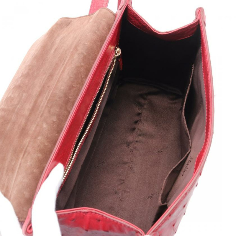 【日本直送】 中古Max Mara[B]JBag 肩包 鴕鳥皮 紅棕色 兩用款｜PopChill 拍拍圈