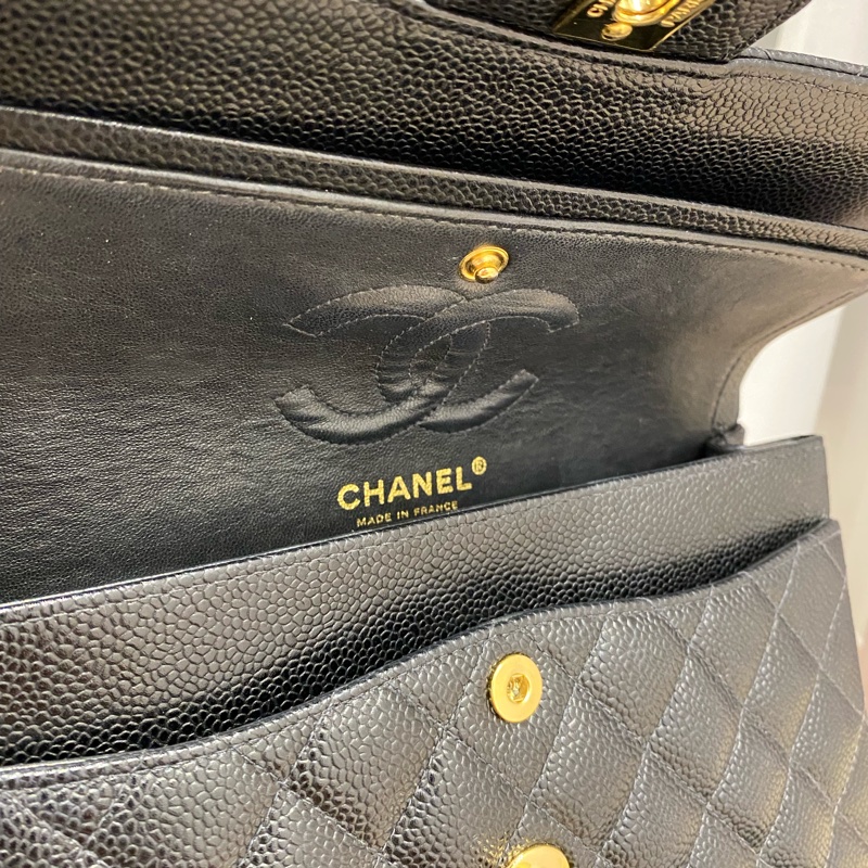 CHANEL coco CF23 經典款 黑金荔枝皮｜PopChill 拍拍圈