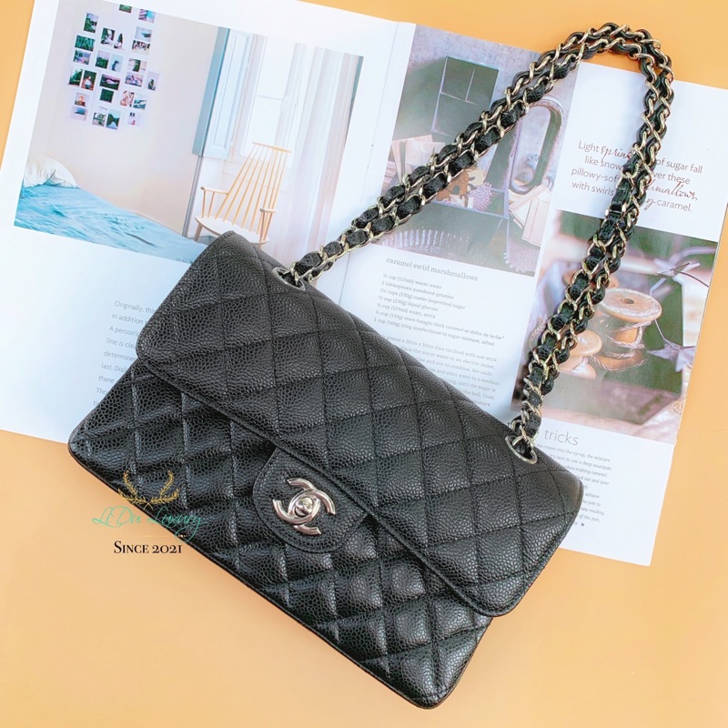 CHANEL 黑色荔枝銀釦CF23｜PopChill 拍拍圈