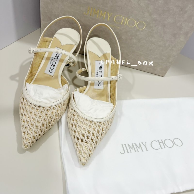 Jimmy Choo 編織跟鞋 36號｜PopChill 拍拍圈