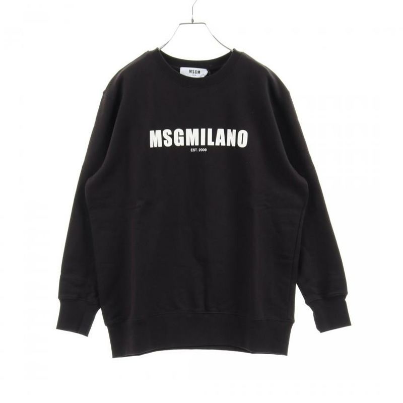 【日本直送】 Pre-owned MSGM trainer sweatshirt Crew neck black white｜PopChill 拍拍圈