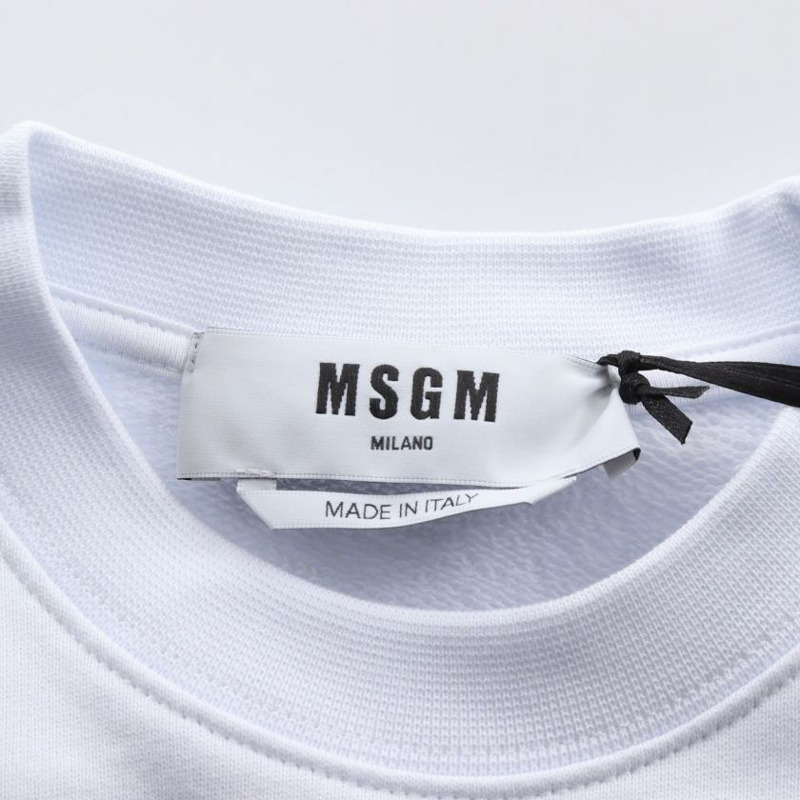 【日本直送】 Pre-owned MSGM trainer sweatshirt Crew neck logo print white｜PopChill 拍拍圈