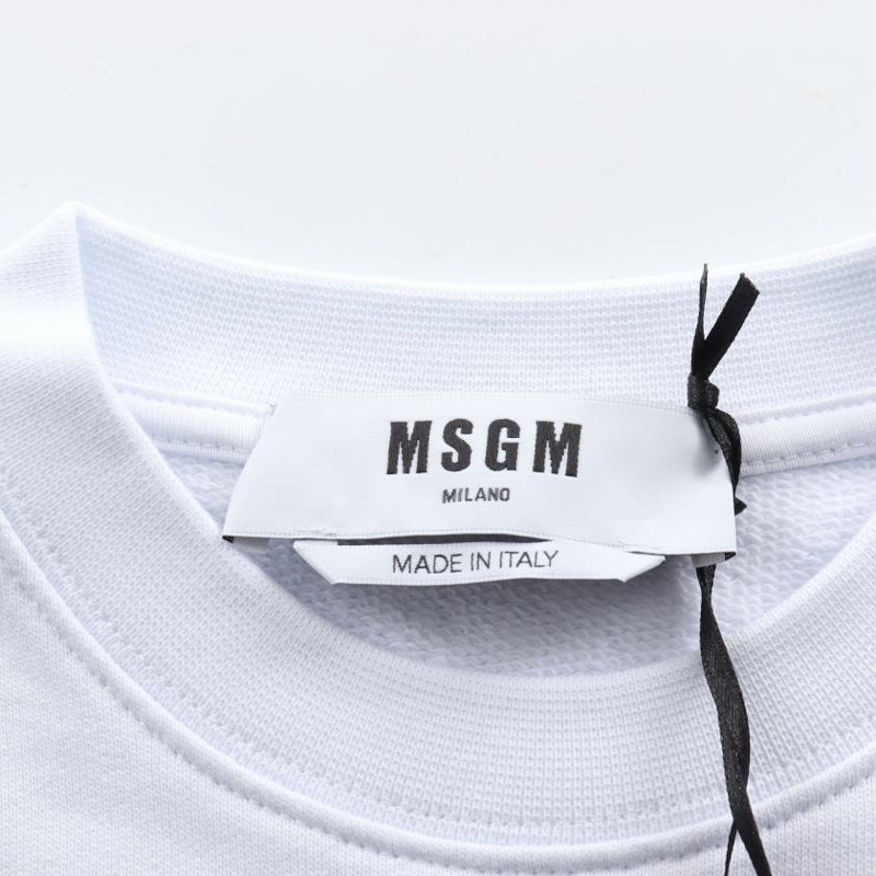 【日本直送】 Pre-owned MSGM trainer sweatshirt Crew neck logo print white black｜PopChill 拍拍圈