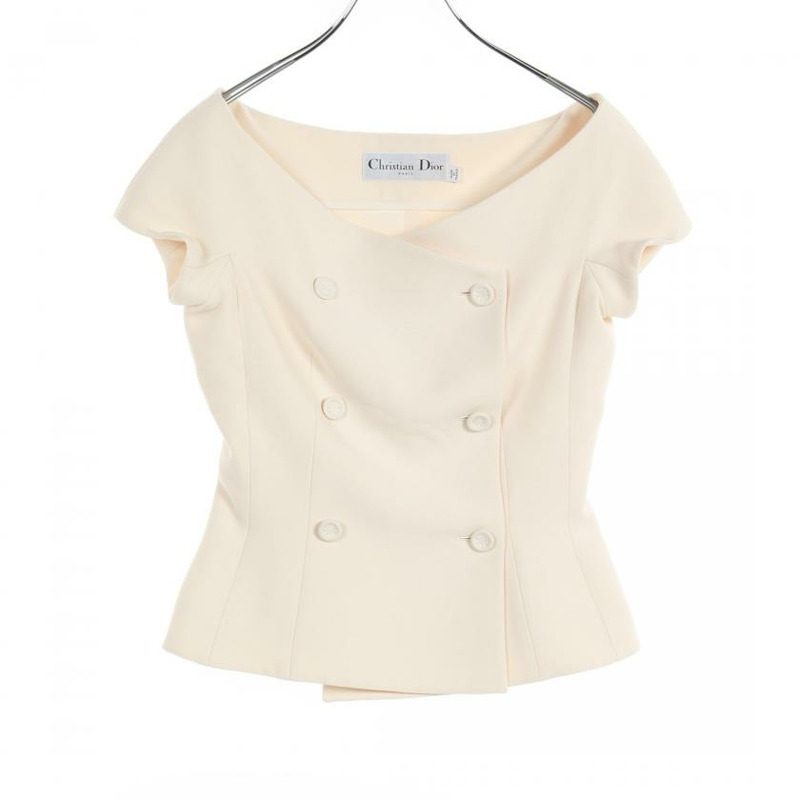 【日本直送】 Christian Dior off shoulder Jacket wool silk ivory｜PopChill 拍拍圈
