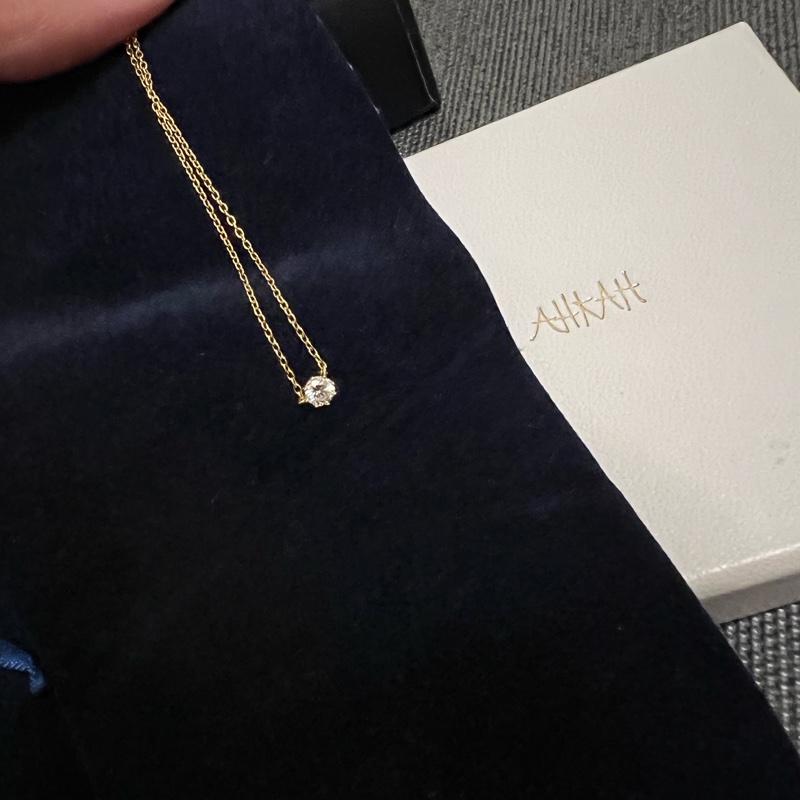 AHKAH solitaire round 單鑽項鍊｜PopChill 拍拍圈