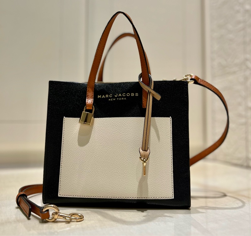 MARC JACOBS Mini Grind Colorblock 斜挎托特包（黑白拼色）｜PopChill 拍拍圈