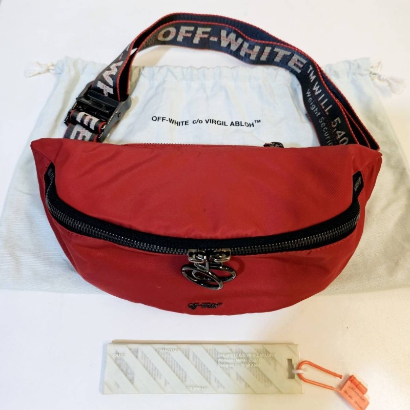 近全新【Off-White】Basic Fanny Pack red 斜背包 肩背包 紅色｜PopChill 拍拍圈