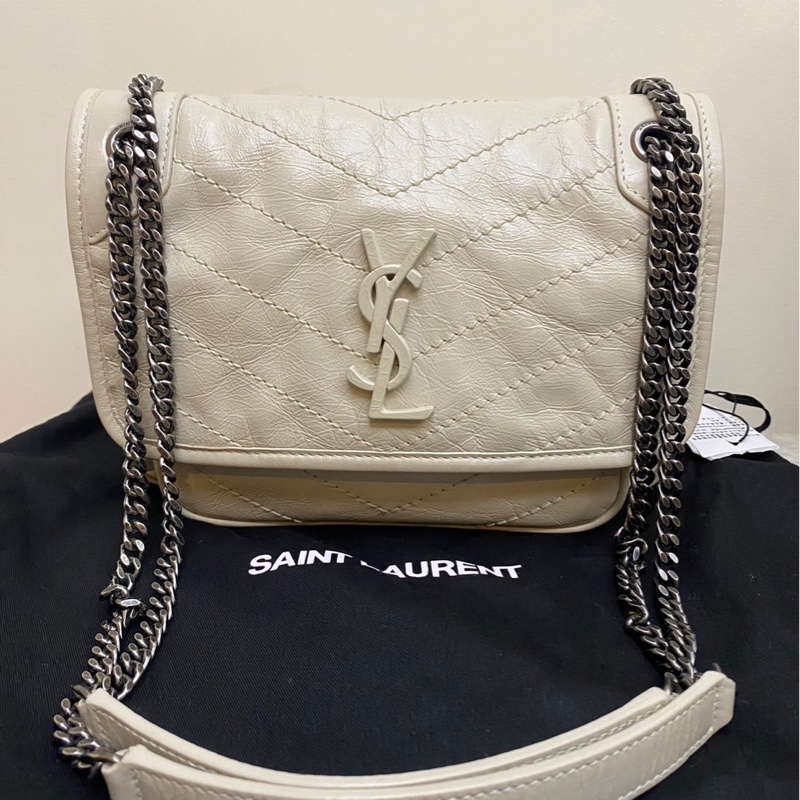 YSL Niki baby 復古白｜PopChill 拍拍圈