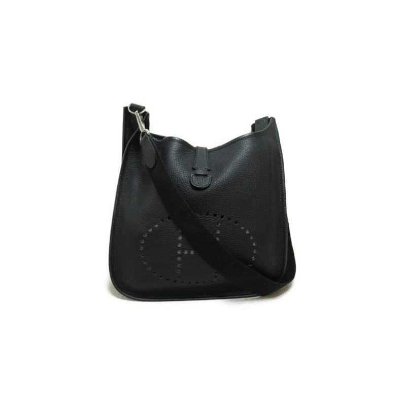 【日本直送】HERMES Evelyne PM 單肩包 J Togo 皮革 黑色 SHW 二手｜PopChill 拍拍圈