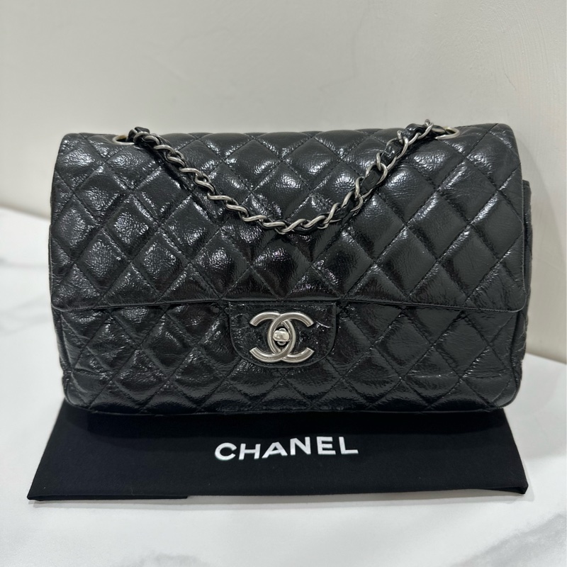 Chanel coco25 黑漆皮銀扣｜PopChill 拍拍圈
