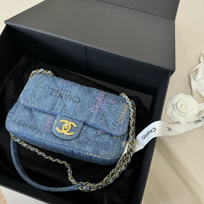 Chanel晶片款塗鴉丹寧CF23｜PopChill 拍拍圈