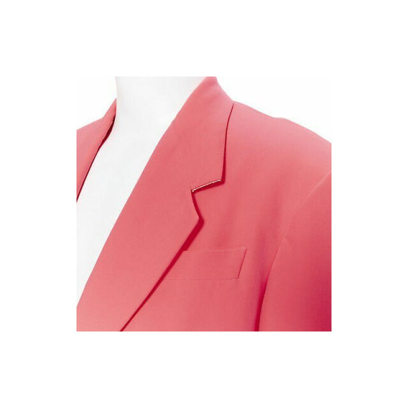 VERSACE 2019 Runway shocking neon pink oversized blazer jacket EU48 M ...