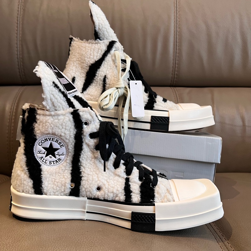RICK OWENS x Converse DRKSHDW TURBODRK teddy sneakers (UK9)｜PopChill 拍拍圈