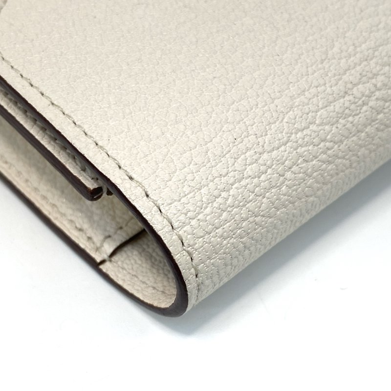 Hermes 愛馬仕 Portefeuille Roulis Slim Compact Chevre Mysore I2 Nata Gold ...