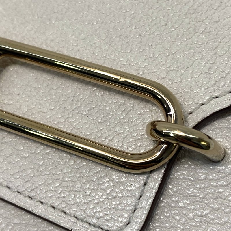 Hermes 愛馬仕 Portefeuille Roulis Slim Compact Chevre Mysore I2 Nata Gold ...