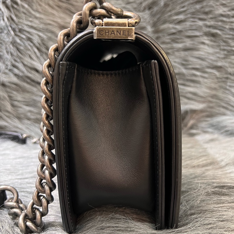 Chanel A67086 黑色 小牛皮 銀釦 Boy25 斜背包 肩背包｜PopChill 拍拍圈