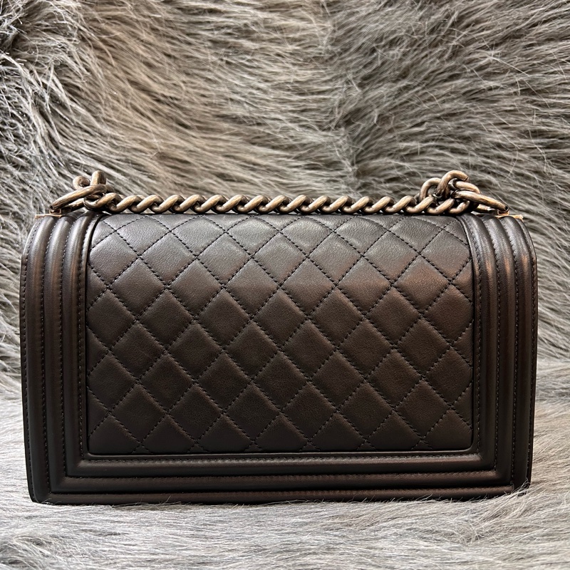 Chanel A67086 黑色 小牛皮 銀釦 Boy25 斜背包 肩背包｜PopChill 拍拍圈