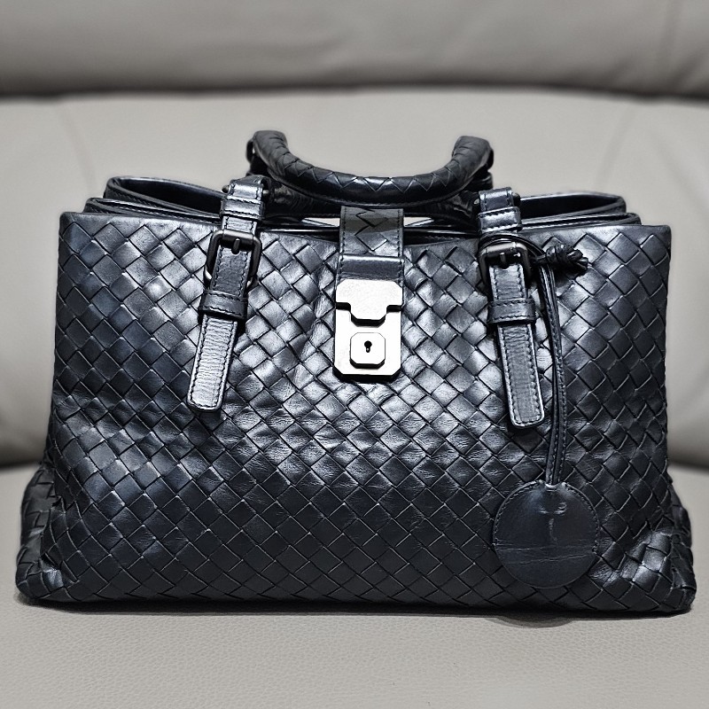 ＜BOTTEGA VENETA ＞BORSA ROMA黑色羅馬包☆小號☆閒置出售🧧4月優惠🧧｜PopChill 拍拍圈
