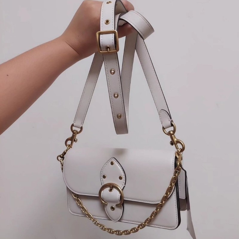 coach beat 白色 經典 包包 精品 專櫃 正品 手提 側背 肩背 斜揹｜PopChill 拍拍圈