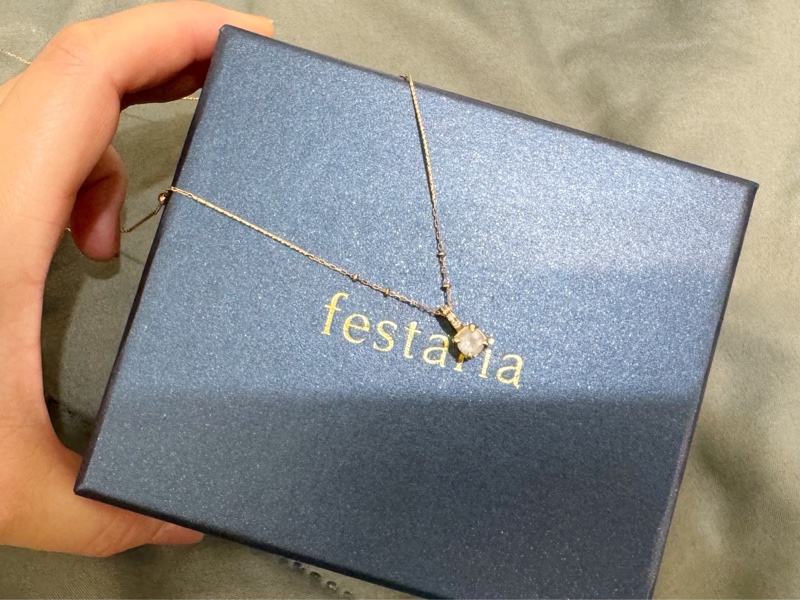 festaria星鑽海藍寶k18項鍊墜子｜PopChill 拍拍圈