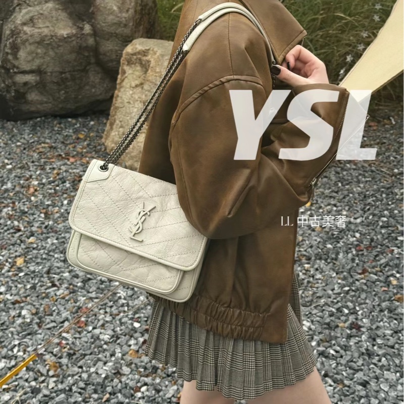 📍Ysl Niki Baby 奶油白色｜PopChill 拍拍圈