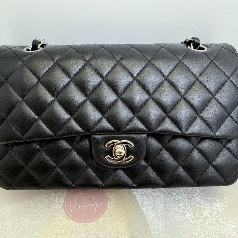 Chanel CF25/香奈兒經典口蓋包CF25 羊皮銀扣｜PopChill 拍拍圈