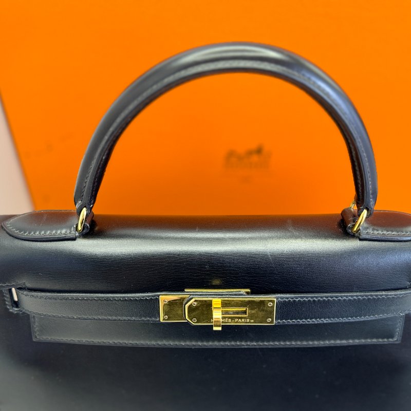 Hermes Kelly 28 Box Leather Stamp Circle U｜PopChill 拍拍圈