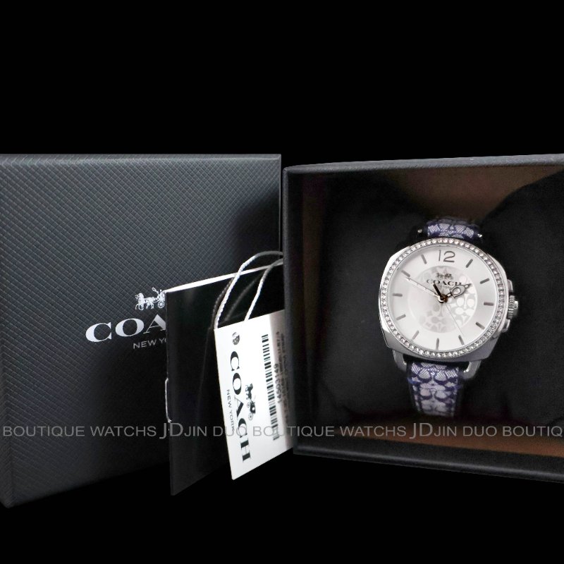 金鐸精品~W869 COACH 蔻馳 Boyfriend晶鑽錶圈34mm石英女用腕錶 全新品｜PopChill 拍拍圈