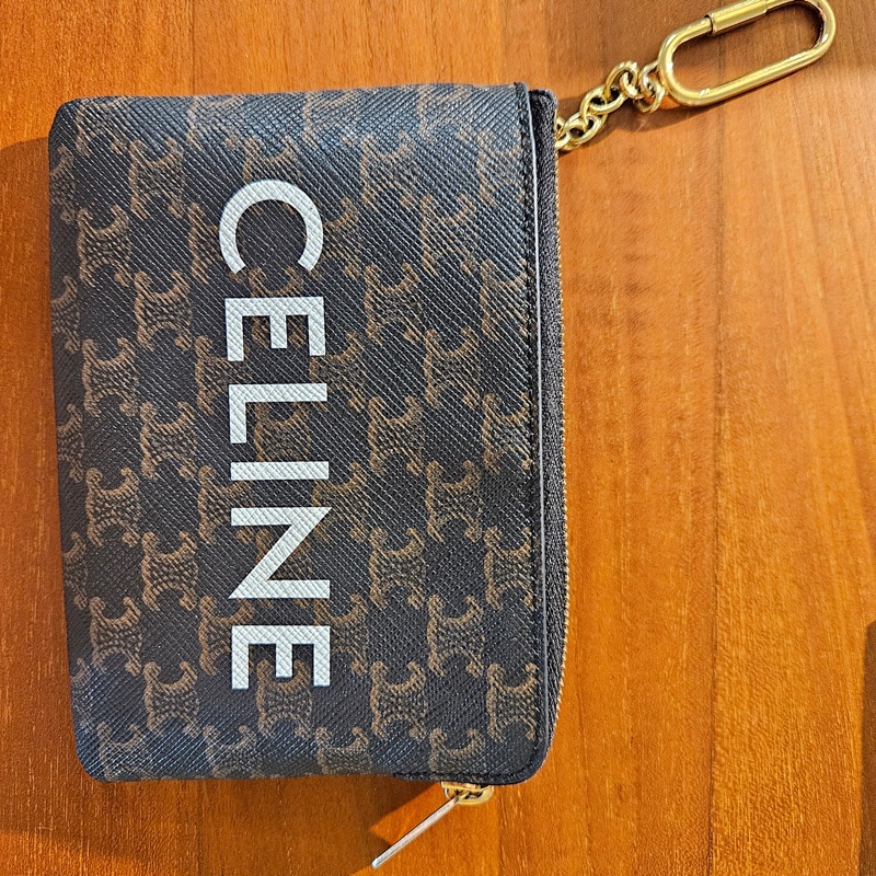 CELINE COIN & CARD POUCH 凱旋門印花拉鋉零錢包｜PopChill 拍拍圈