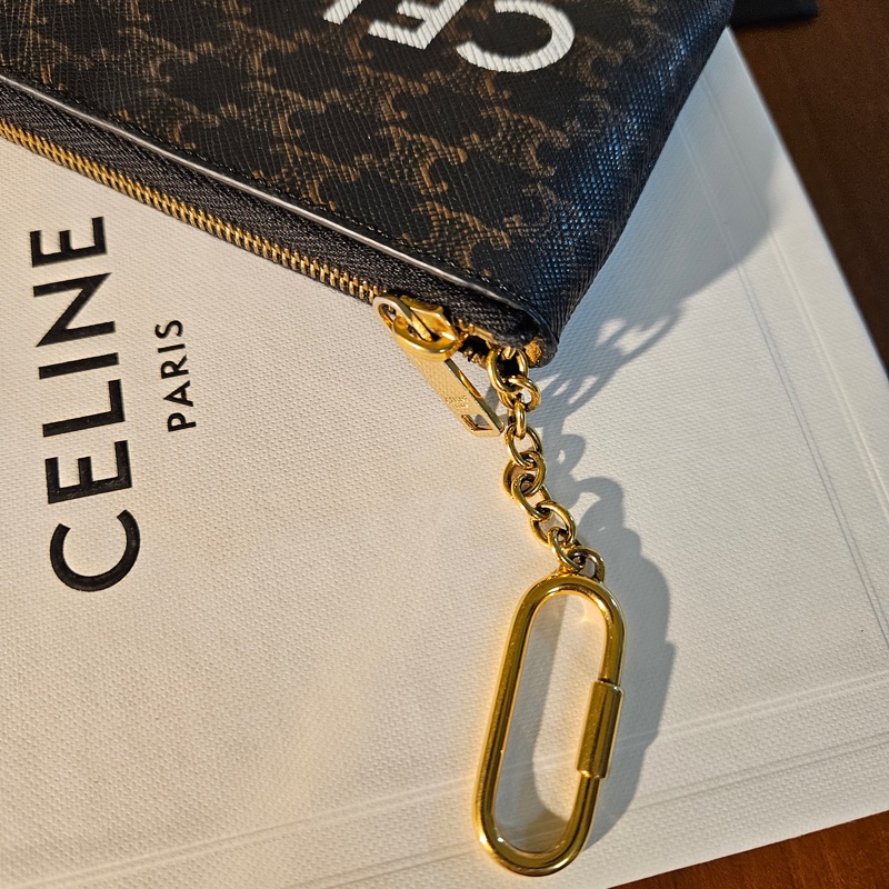CELINE COIN & CARD POUCH 凱旋門印花拉鋉零錢包｜PopChill 拍拍圈