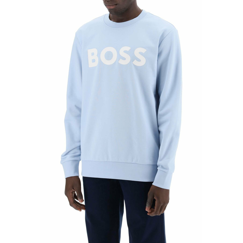 Boss soleri logo sweat 50496642 LIGHTPASTEL BLUE | size: s｜PopChill 拍拍圈