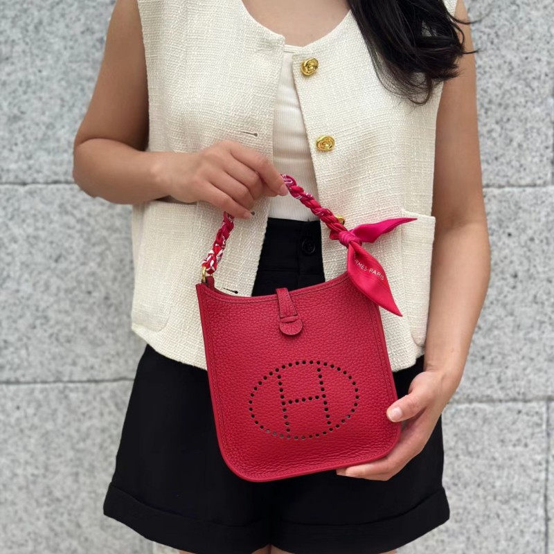愛馬仕 Hermes mini evelyn 16 紅｜PopChill 拍拍圈