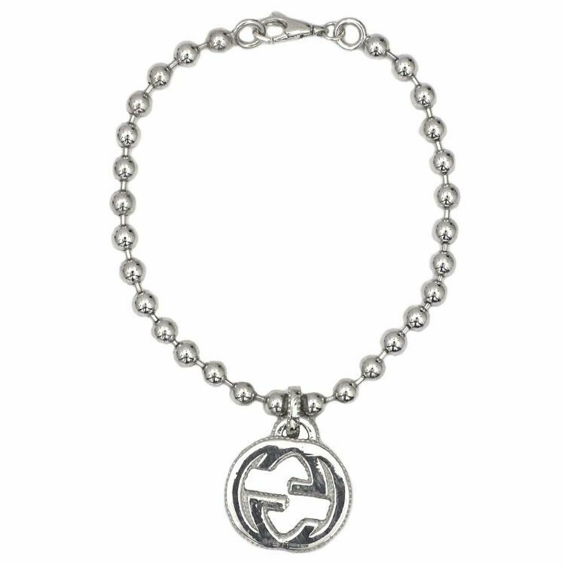 Gucci 手鍊 銀色互扣式 YB79226001 479226-J8400-8106 Ag 925 GUCCI 球鏈 GG 雕刻標記｜PopChill 拍拍圈