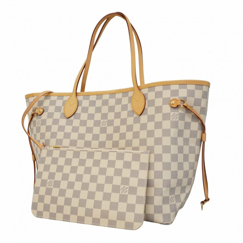 路易威登 托特包 Damier Azur Neverfull MM N41361 白色 女式｜PopChill 拍拍圈