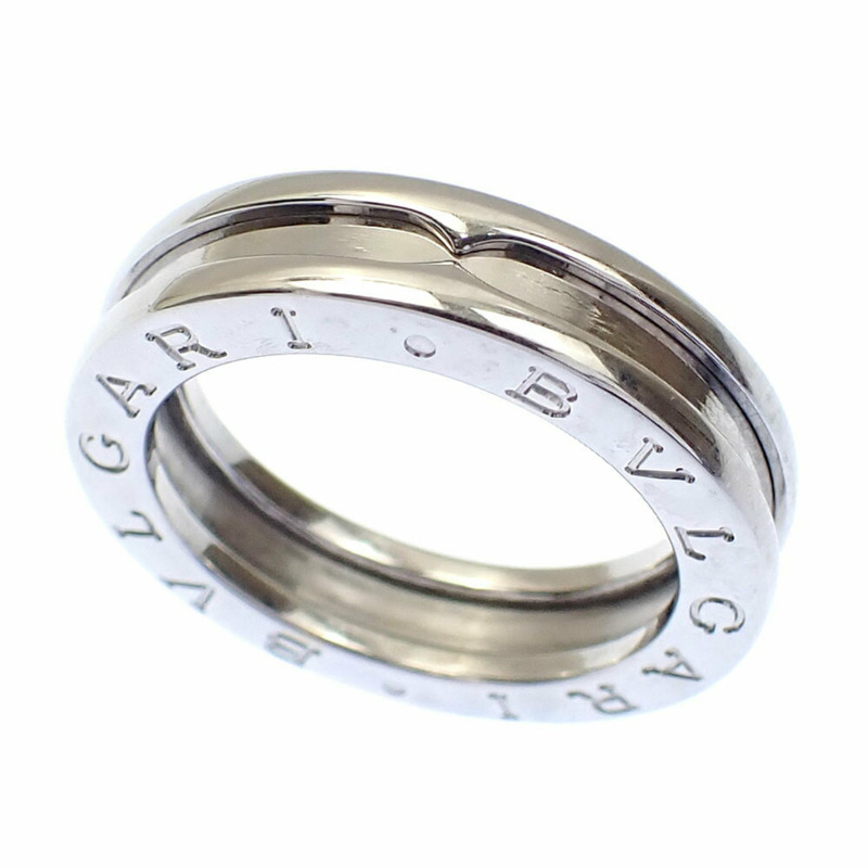 Bvlgari B-ZERO 1 女式戒指，K18WG，尺寸 9，#49，6.4 克，750，18K 白金，346566，B-Zero One，A215873｜PopChill 拍拍圈