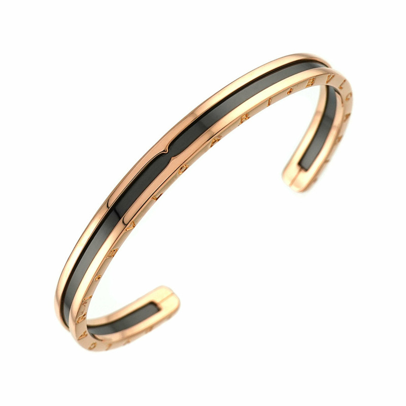 BVLGARI B-zero1 岩石手鍊 小尺寸 K18 PG 陶瓷粉金 750｜PopChill 拍拍圈