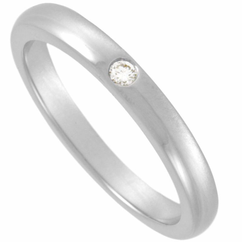 Tiffany & Co. 疊戴戒指，鑽石，尺寸 9，Pt950 鉑金，4.0 克，1 枚，Elsa Peretti，女式｜PopChill 拍拍圈