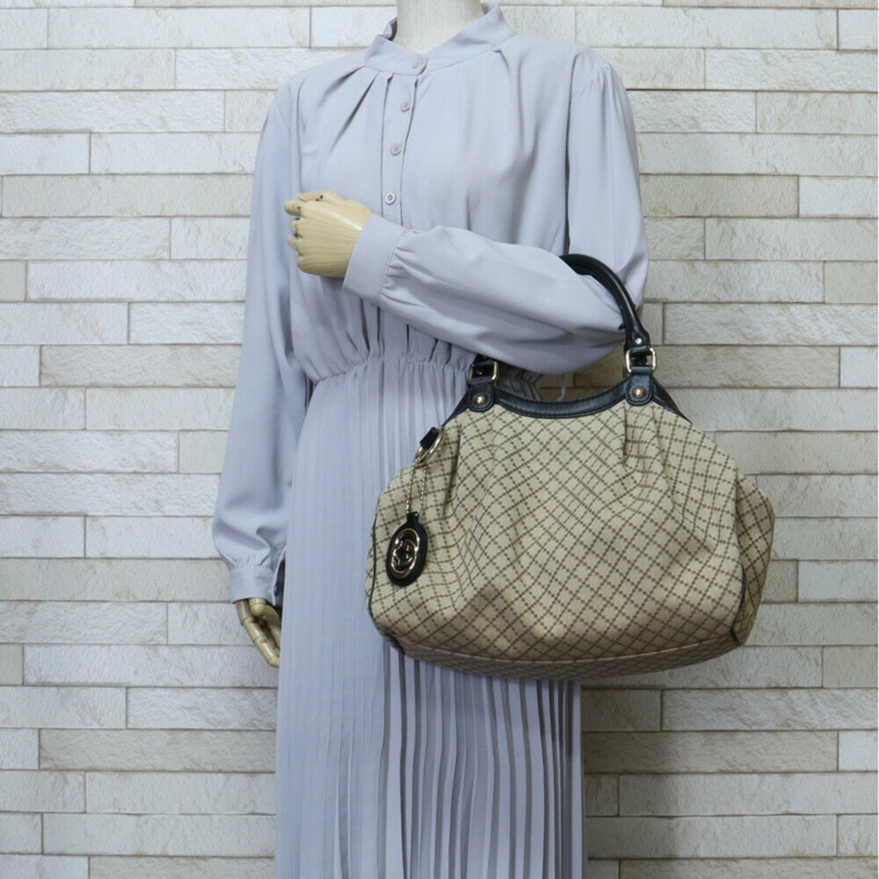 Gucci Diamante 手袋帆布 211944 498075 米色 女款 GUCCI｜PopChill 拍拍圈