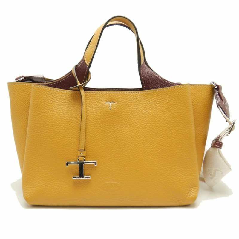 TOD'S XBWAPAF91T0QNK4075 手提包 T 永恆皮革芥末色 252402｜PopChill 拍拍圈