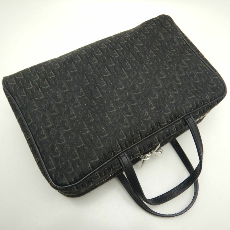 Christian Dior Dior Truss de Voyage 手袋 Trotter 帆布 x 皮革 黑色 252447 ...