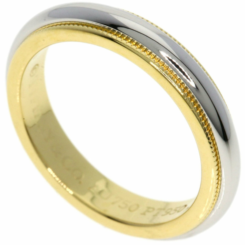 Tiffany & Co. Milgrain 戒指，18K 黃金，PT950，女士，TIFFANY｜PopChill 拍拍圈